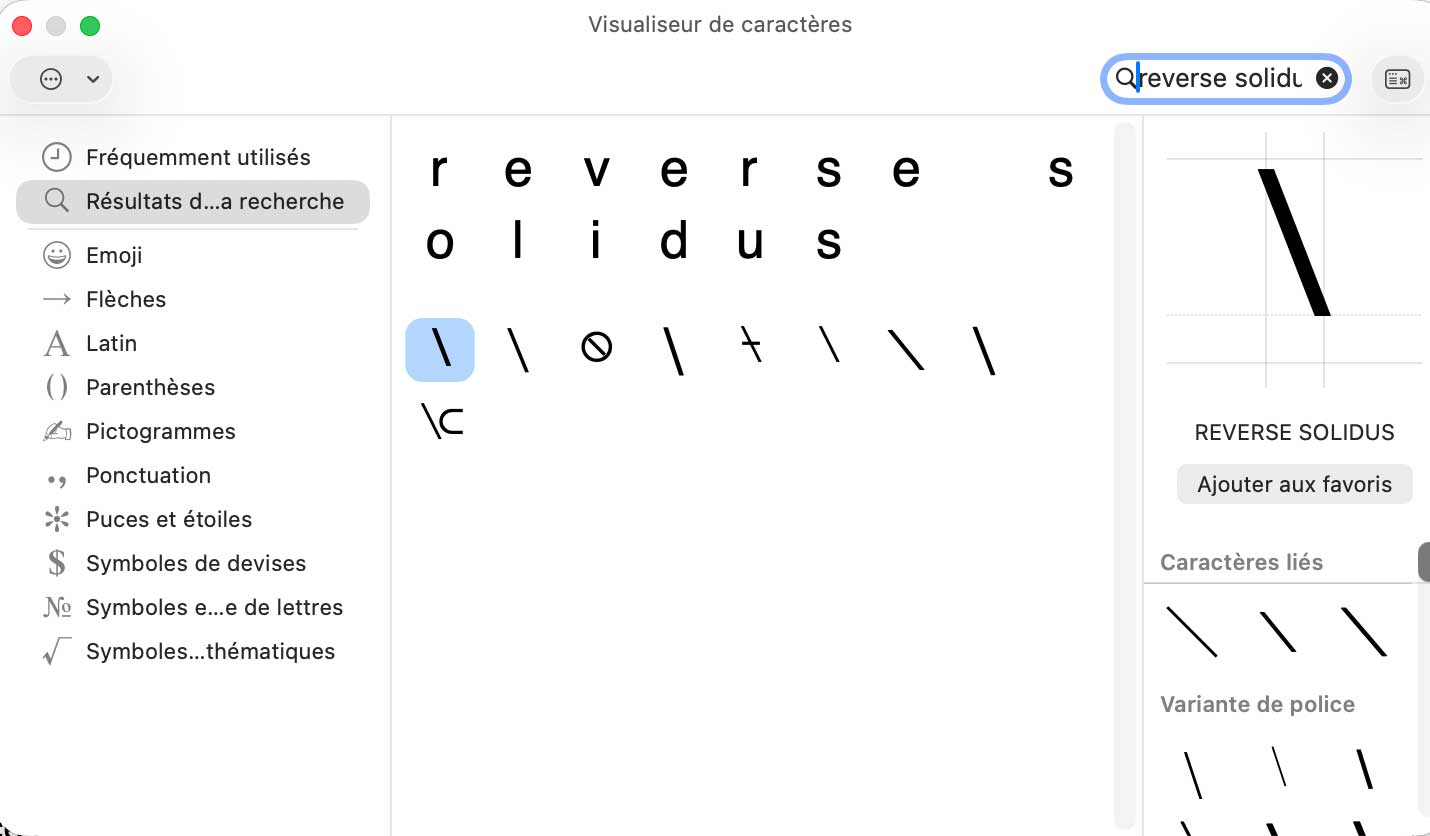 Comment faire l'antislash \ sur Mac ? - AnalogicTech